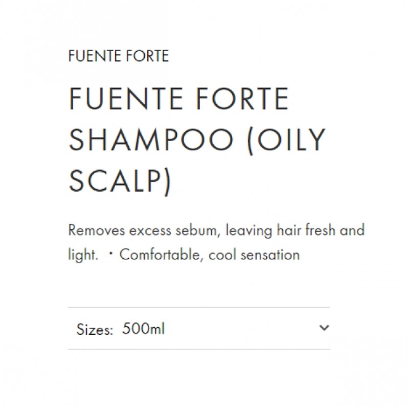 Fuente Forte Shampoo (Oily Scalp) 250ml - Malaysia Shop Shipping Nationwide